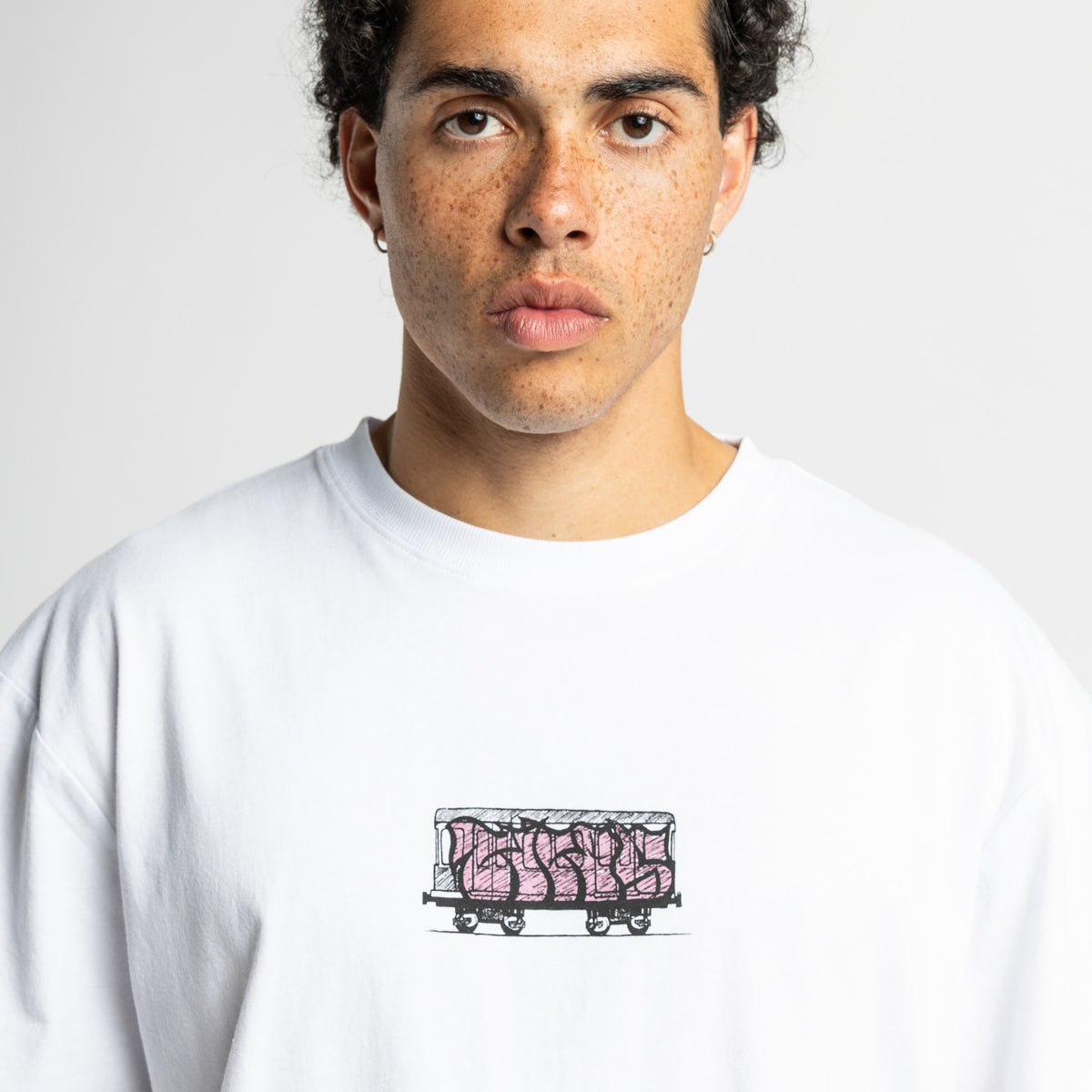 Train TITUS T-Shirt in white für Herren