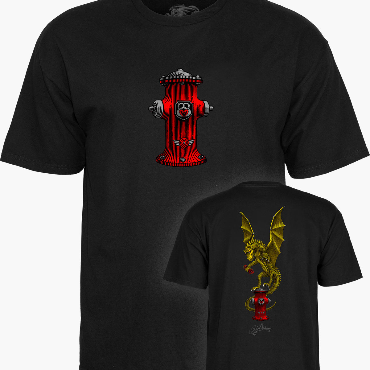 Andy Anderson Hydrant Powell-Peralta T-Shirt in black für Herren – TITUS