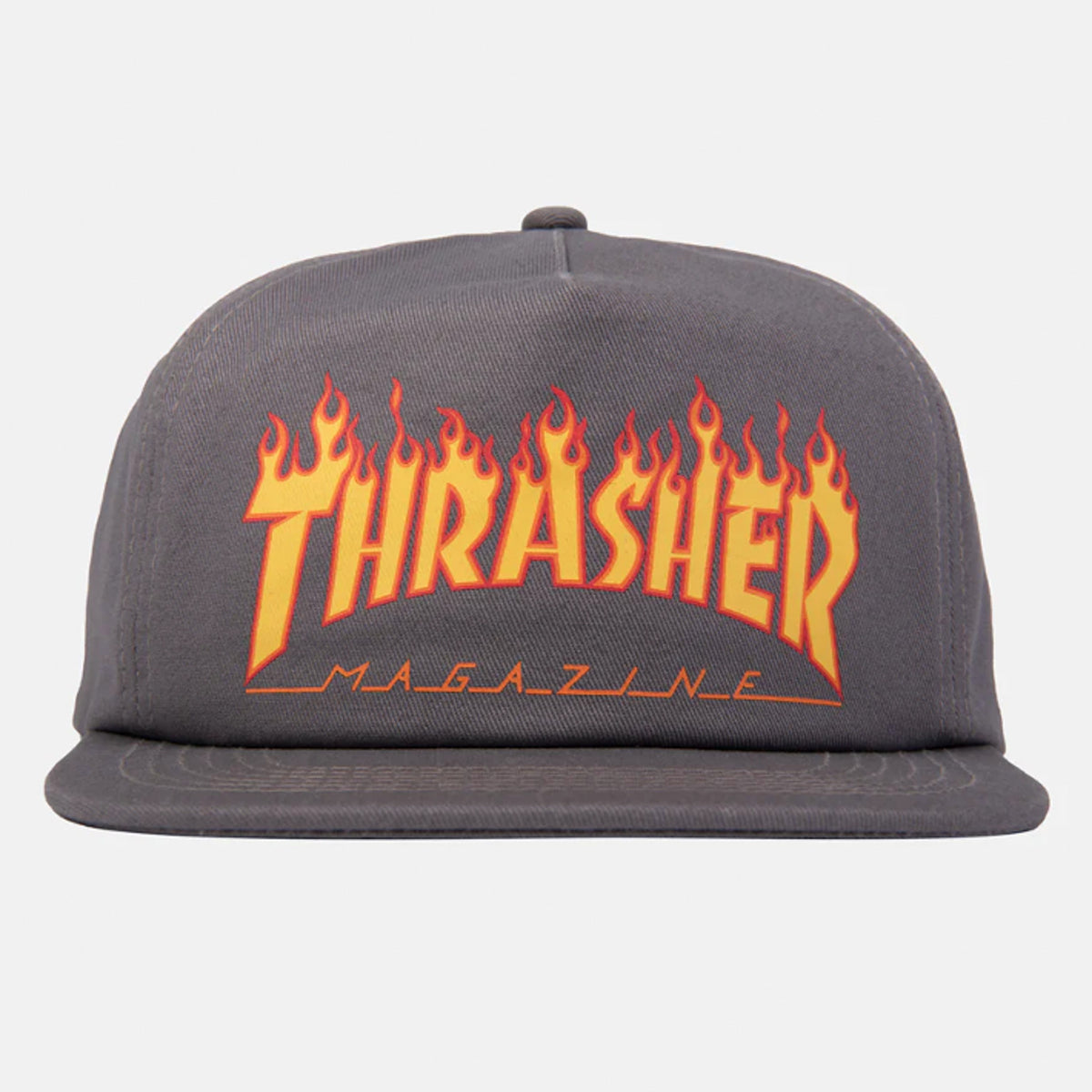 Printed Flame Snapback Thrasher Cap in grey – TITUS